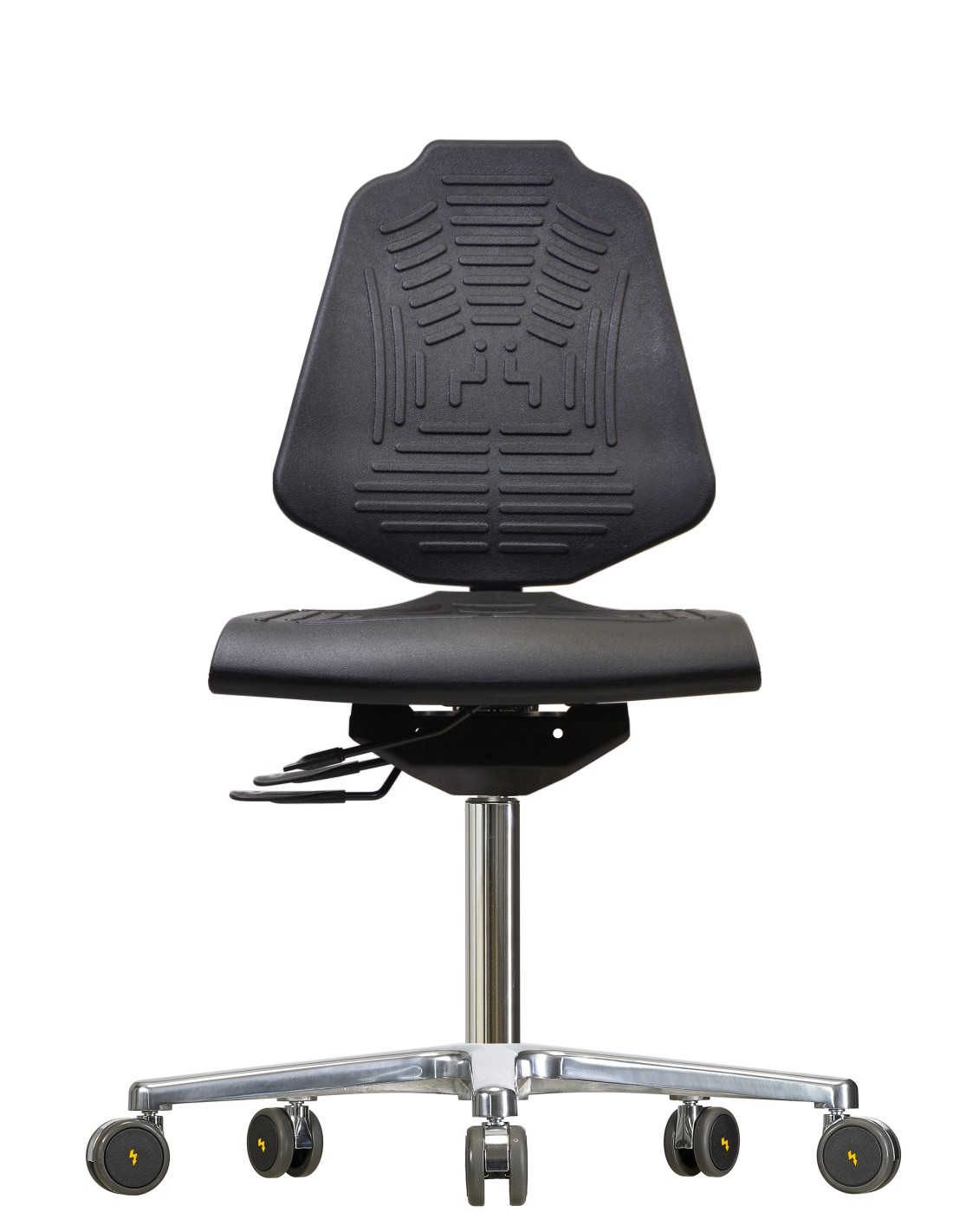 Econoline WS 2220 XL Swivel Chair with Castors & Soft-PUR Seat for Workshop